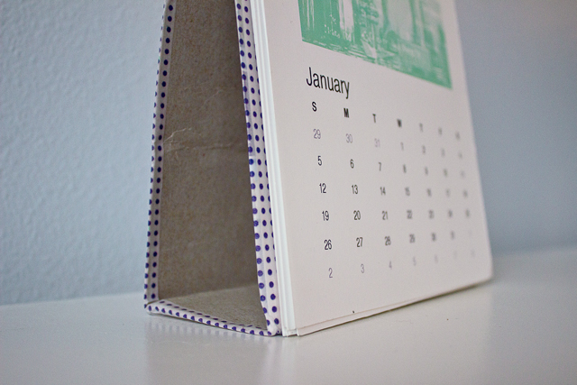 Homemade Desk Calendar – mox & fodder